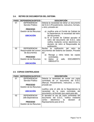 Ejemplo Procedimiento Documentos | PDF