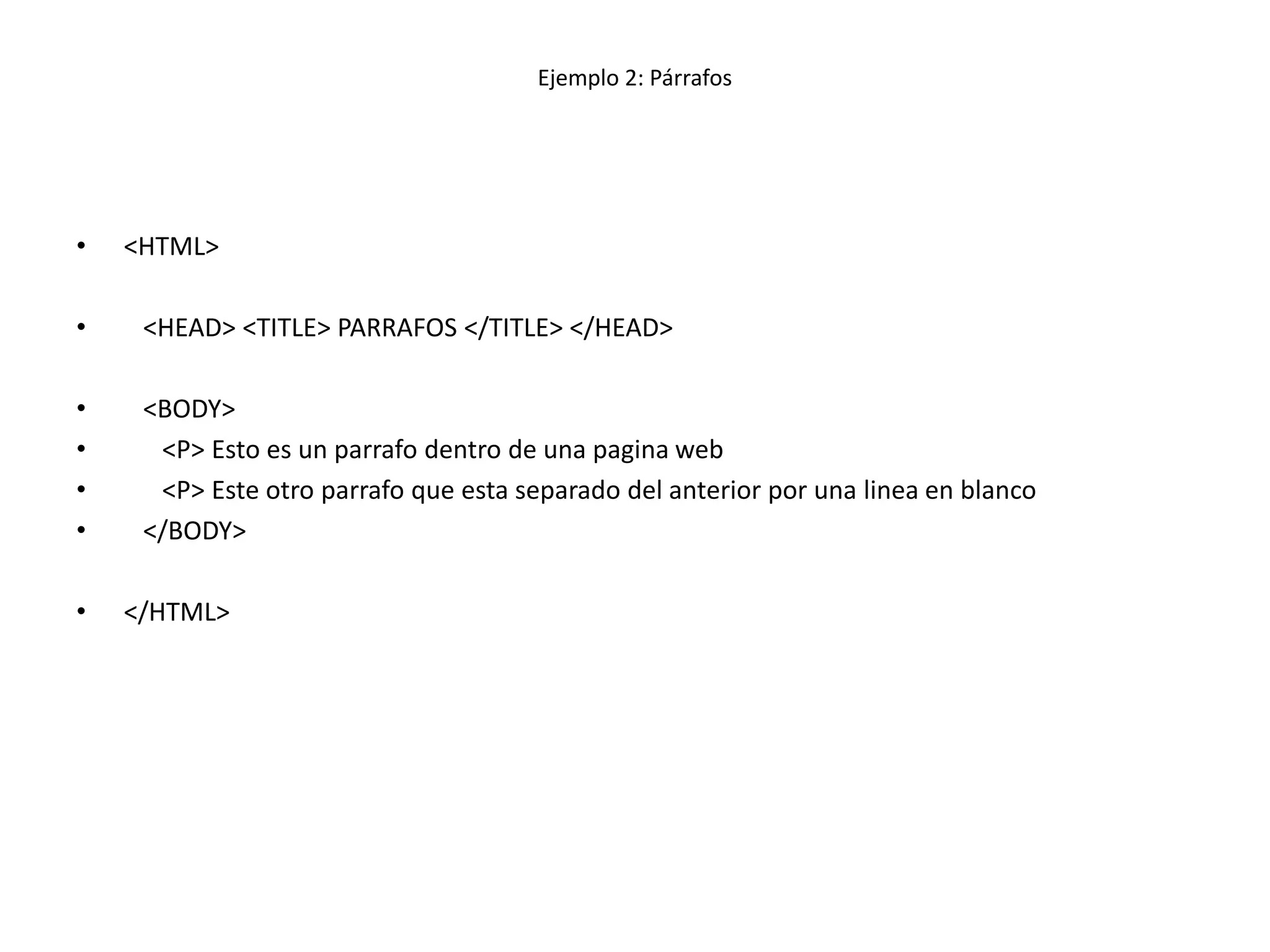 Ejemplos de HTML | PPTX