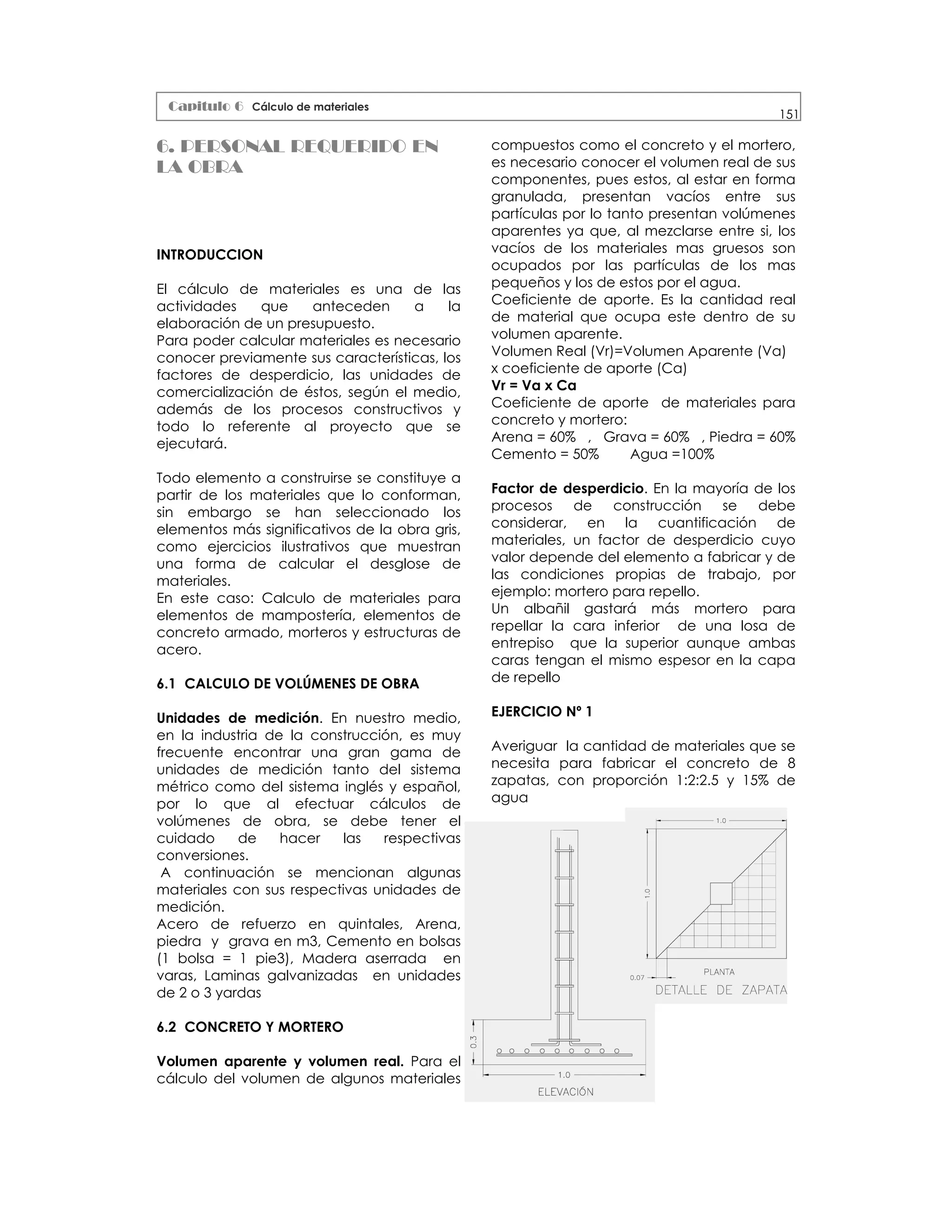 EJEMPLOS DE CÁLCULO DE MATERIALES | PDF