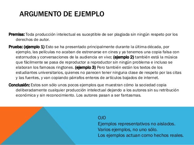 Ejemplos De Argumentos