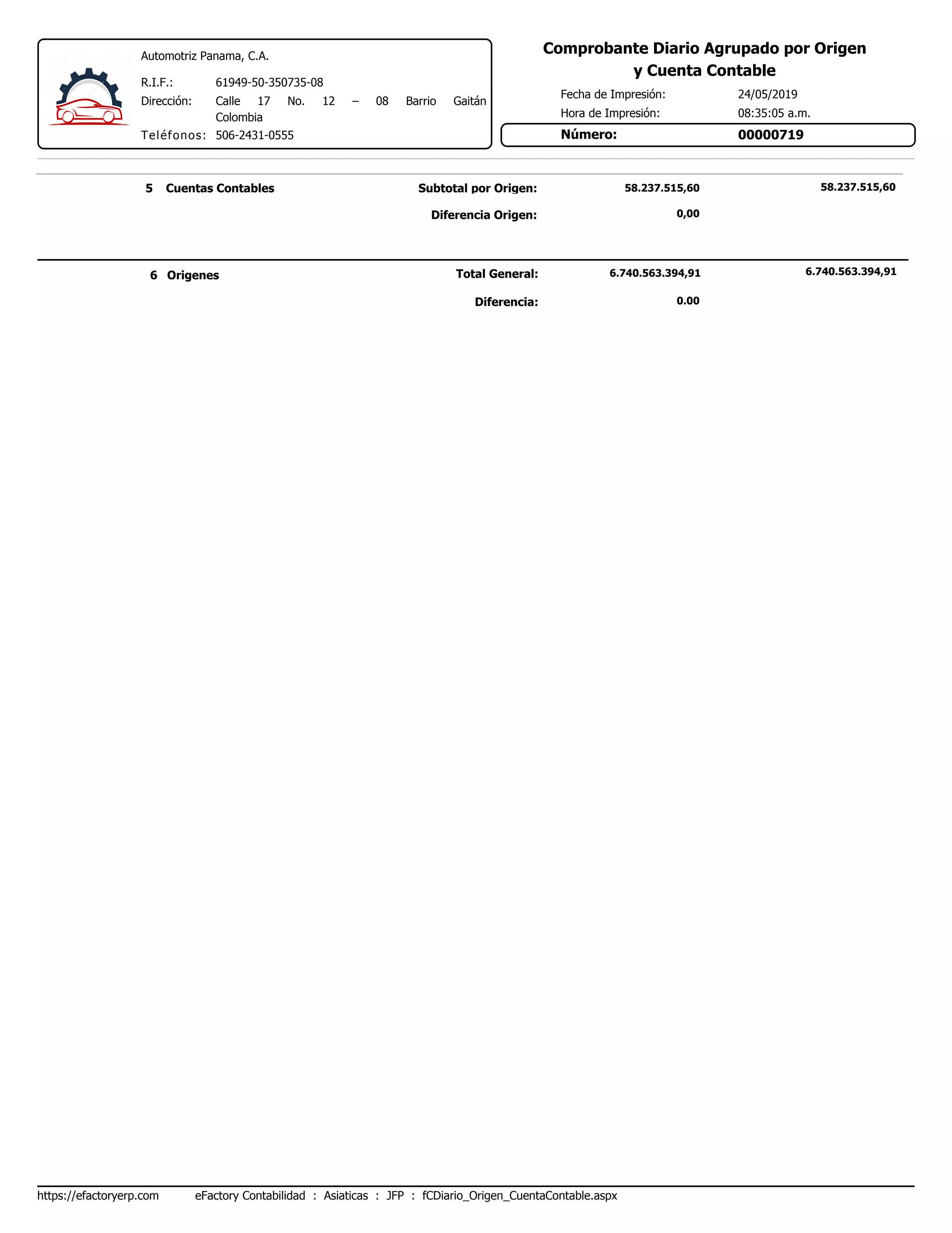 Ejemplos de Comprobantes de Diario de eFactory Software Contable en la ...