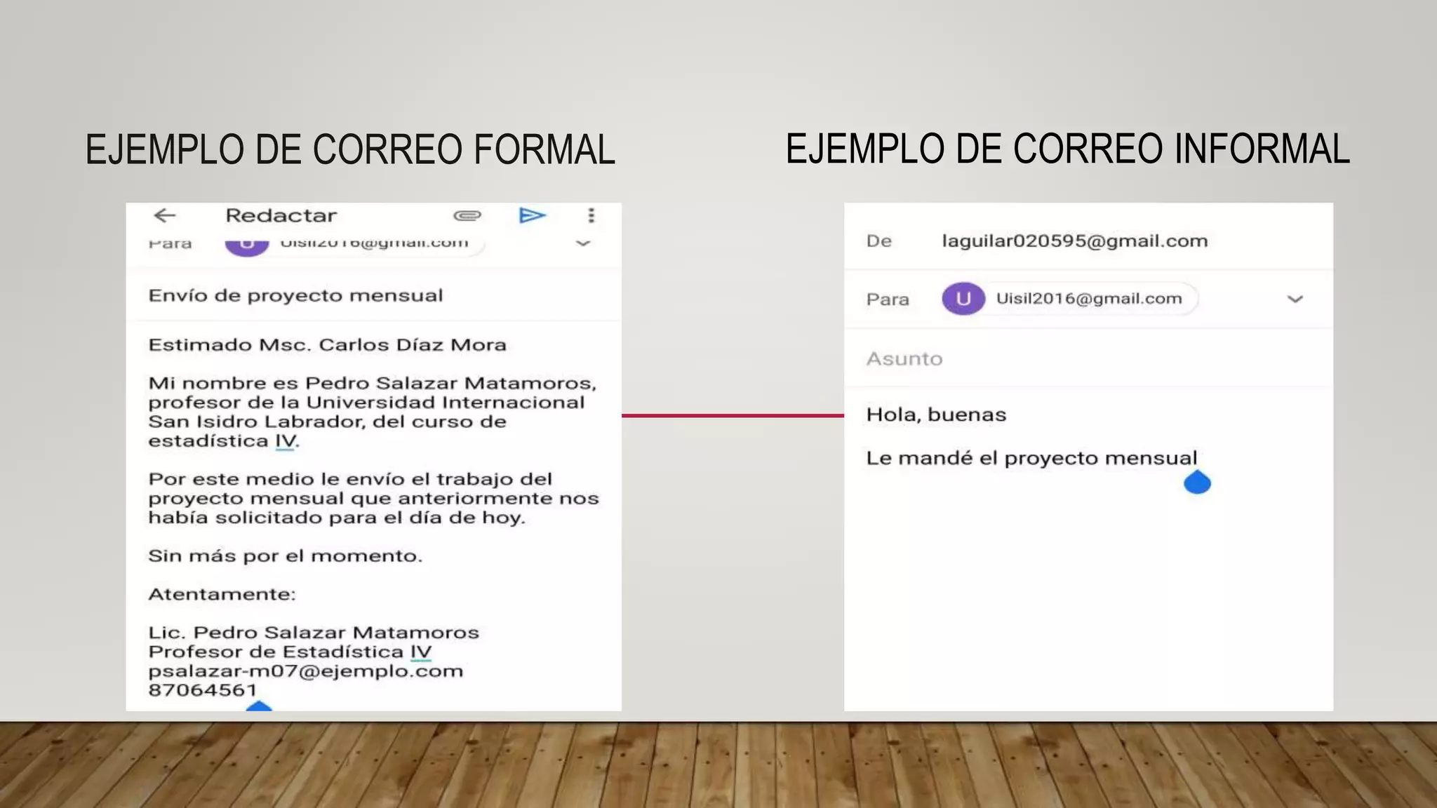 Ejemplos de correos | PPTX