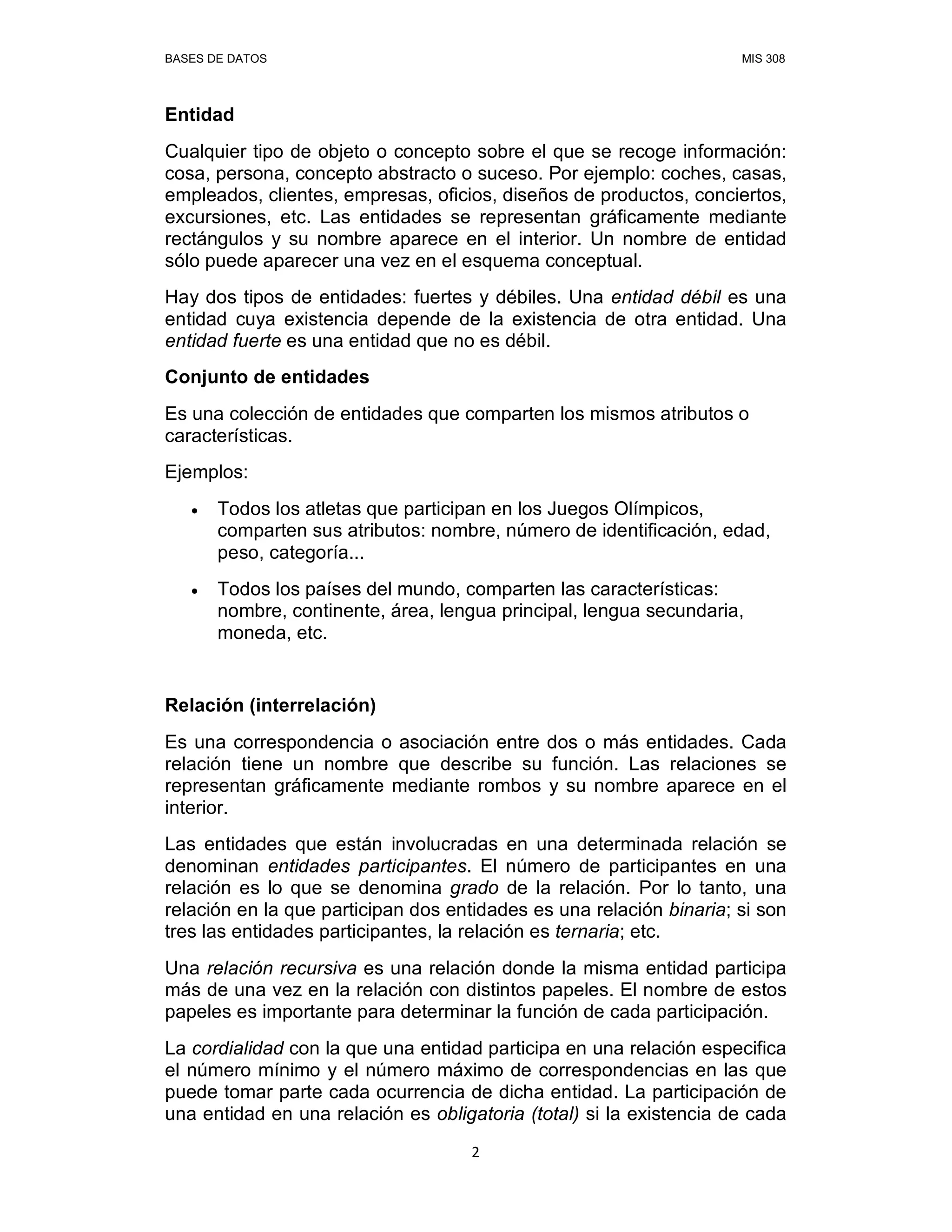 Ejemplos de entidad relacion | PDF