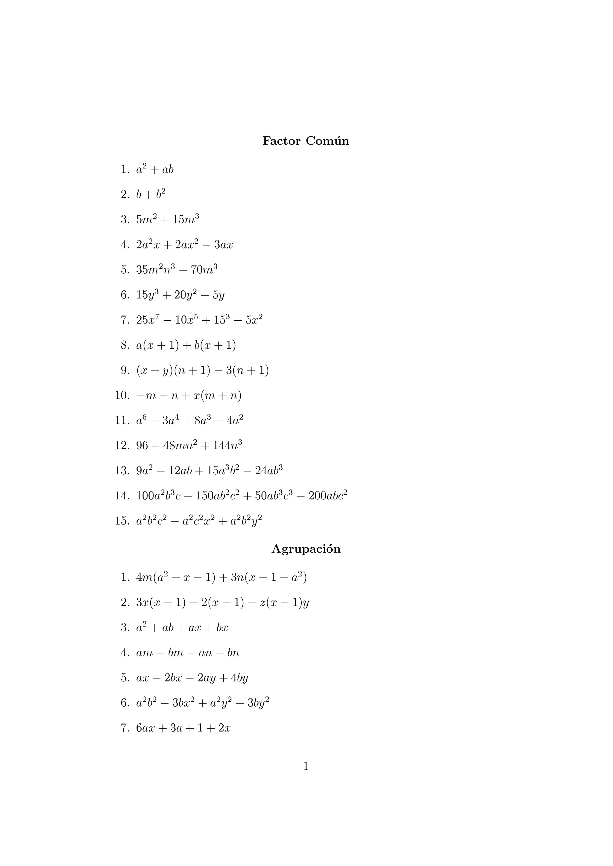 Ejemplos de factorizacion | PDF