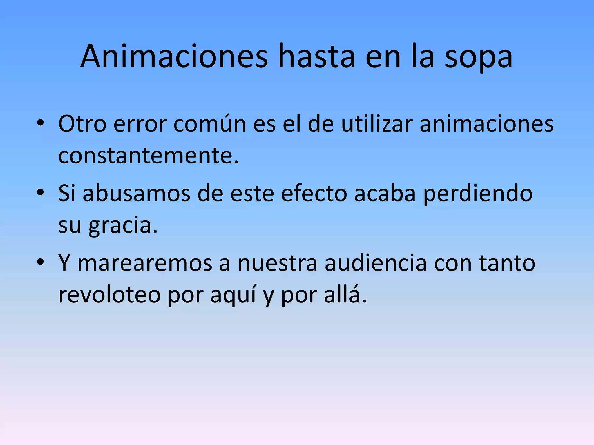 Ejemplos de mala presentación. | PPT