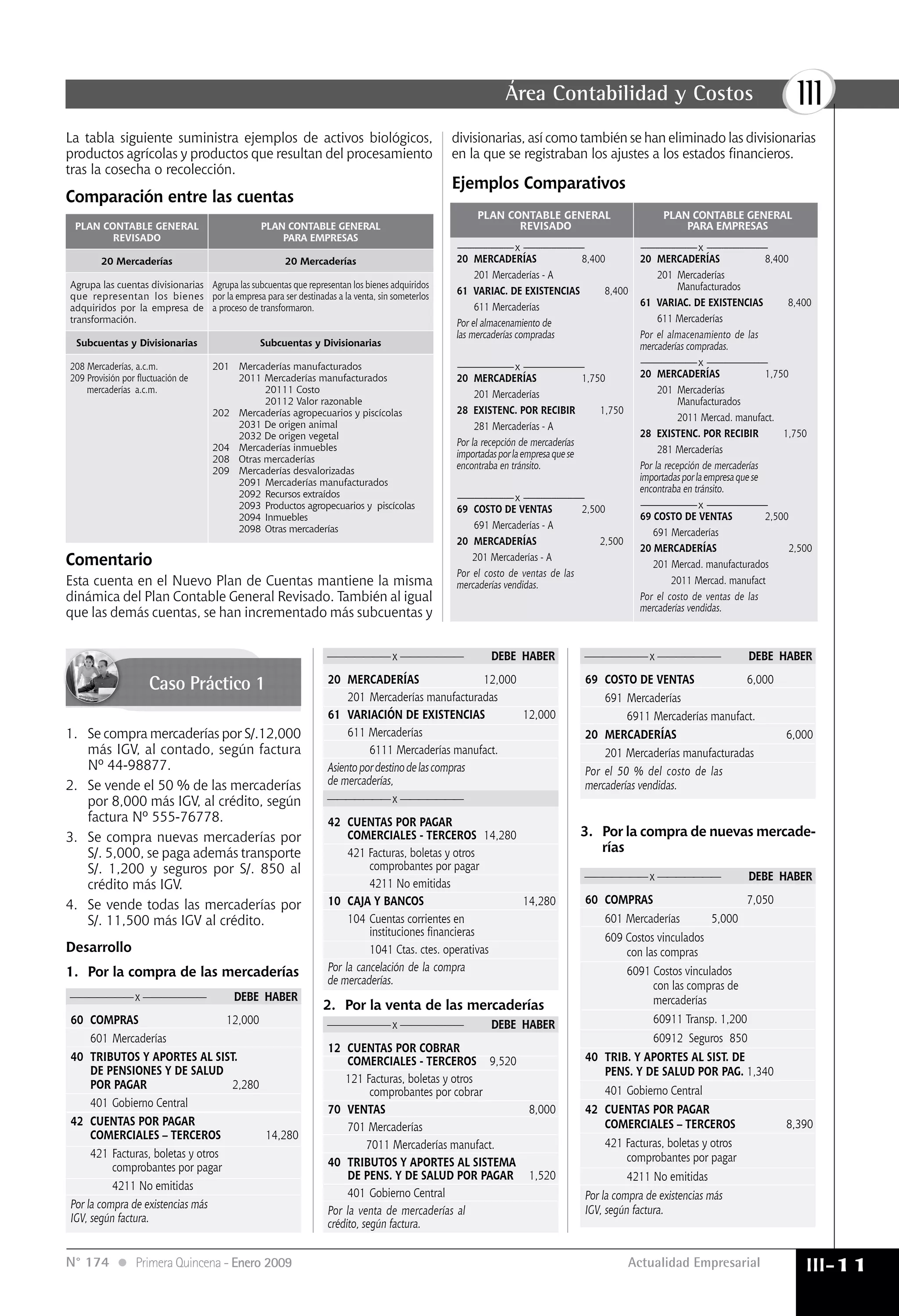 Ejemplos de plan contable | PDF