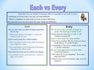 each, every and all | PPT