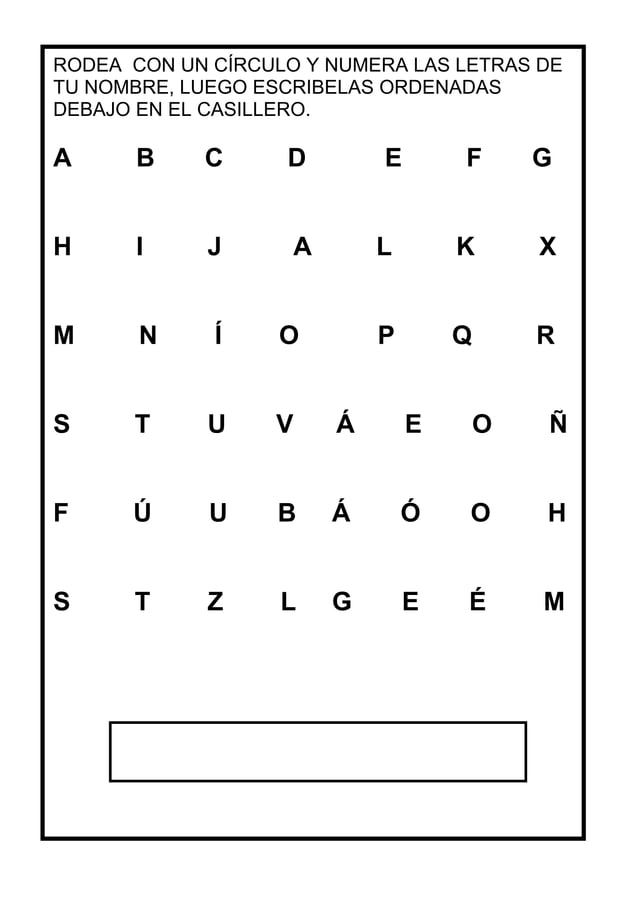 Ejercicio busca-letras (2) | PDF