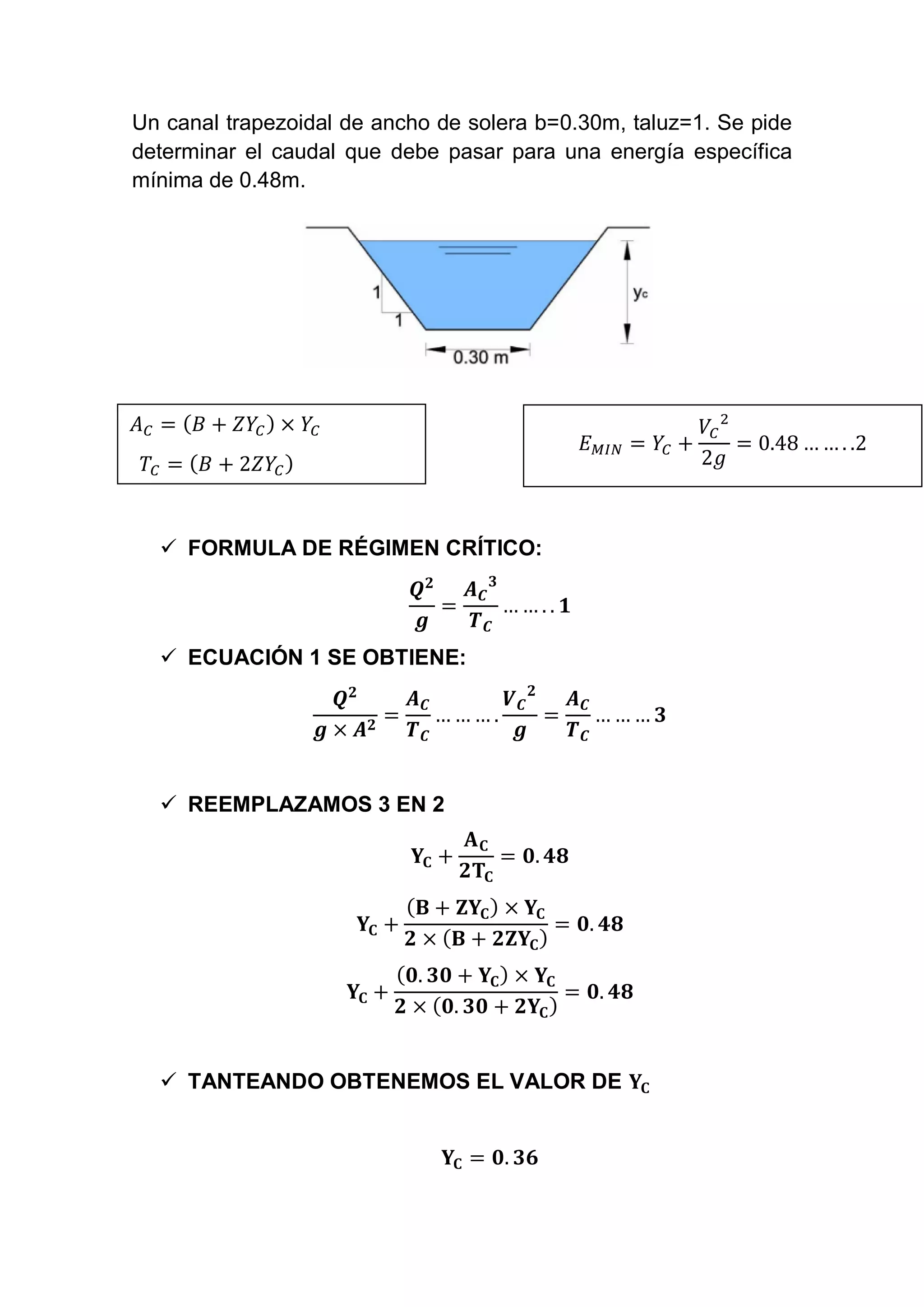 Ejercicio 2 (1) HIDRAULICA | PDF