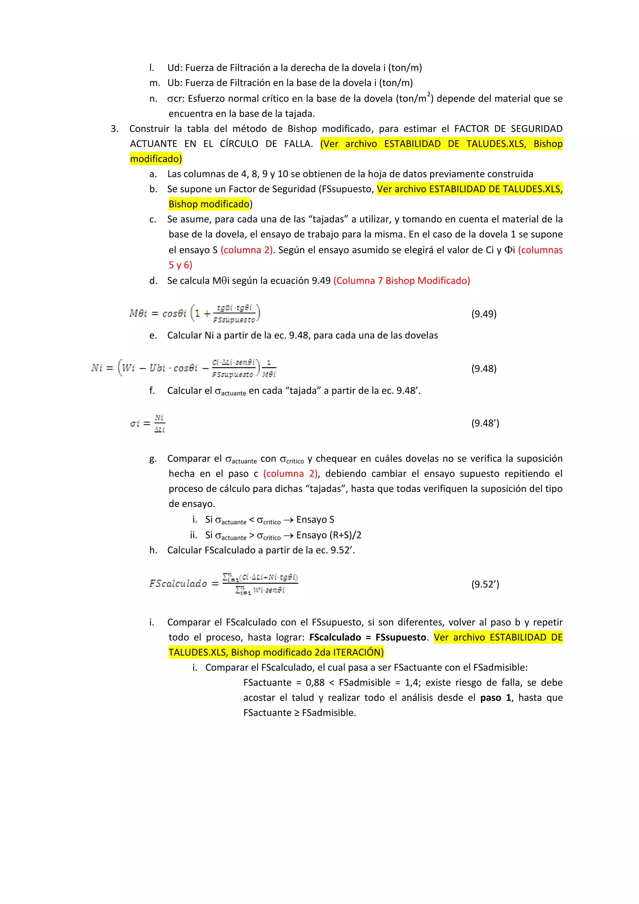 Ejercicio estabilidad de taludes | PDF