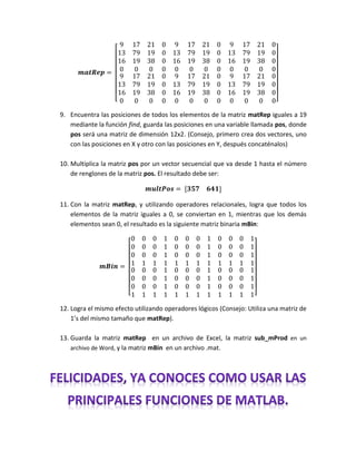 Ejercicio estructura de programación en matlab | PDF
