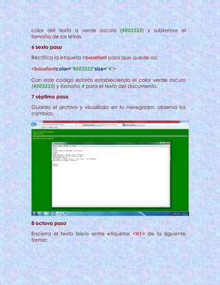 Ejercicio html primer año | PDF