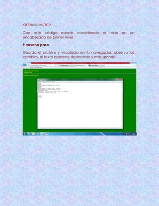 Ejercicio html primer año | PDF