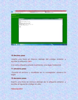 Ejercicio html primer año | PDF