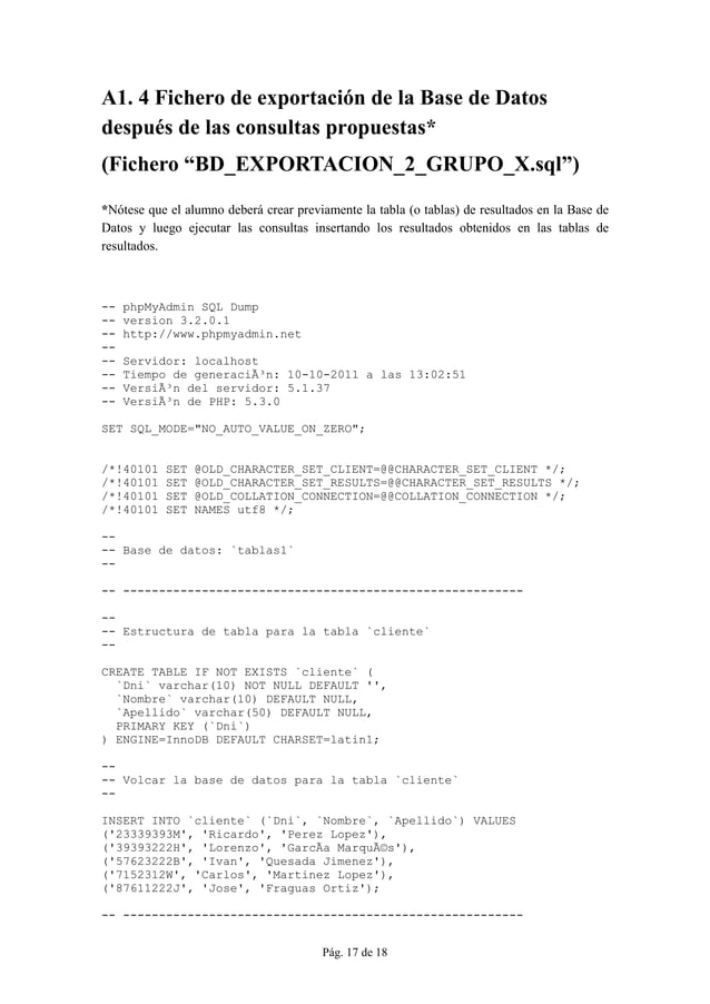 Ejercicio Practico Sql Pdf