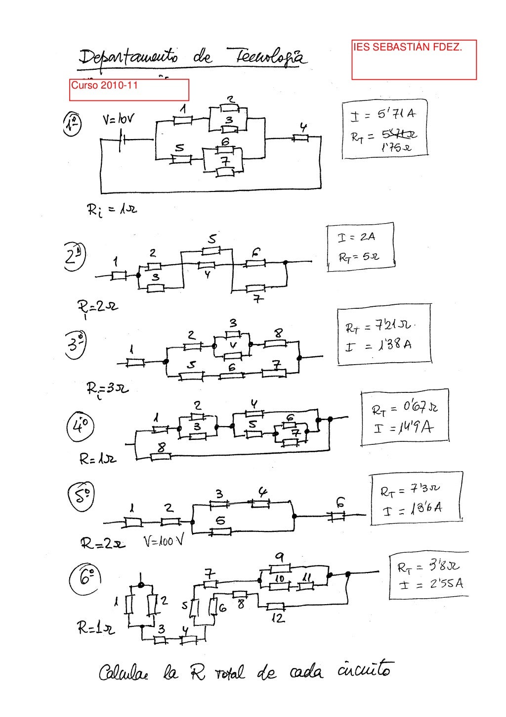 Ejercicios Electricidad resueltos