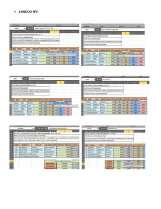 Ejercicios EXCEL | DOCX