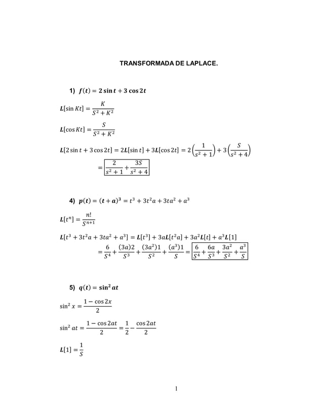Transformada de Laplace | PDF