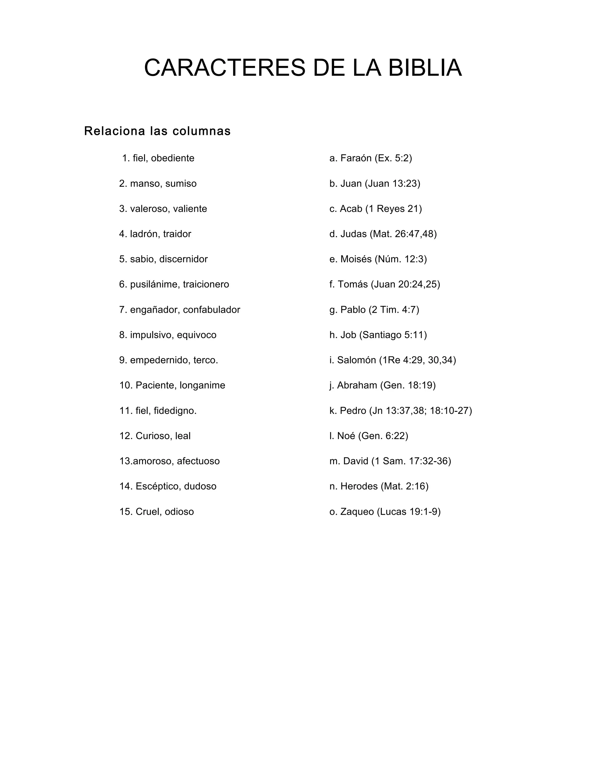 Ejercicios biblicos-iii | PDF