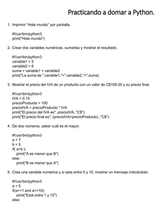 Ejercicios resueltos con Python | PDF