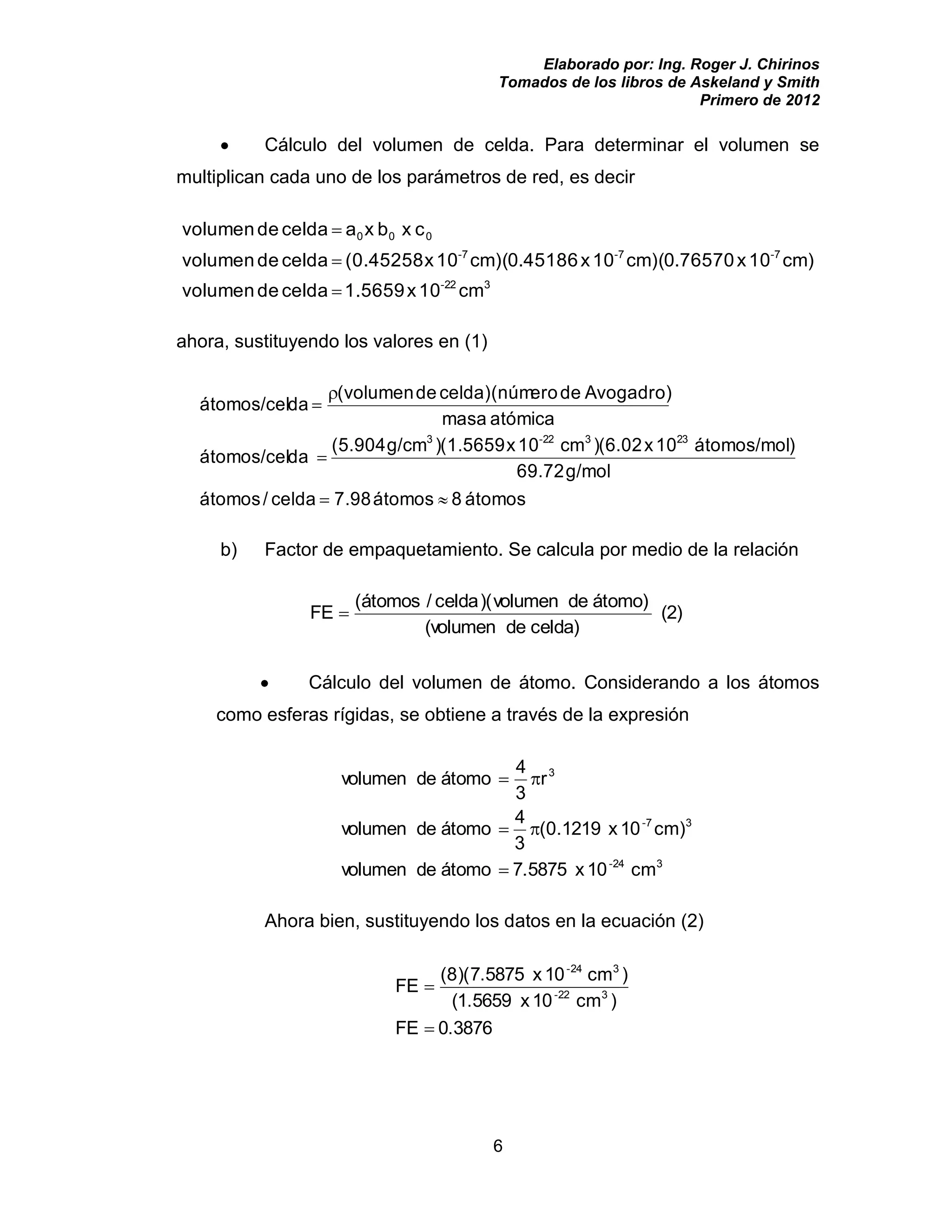Ejercicios de-estructura-cristalina resueltos | PDF