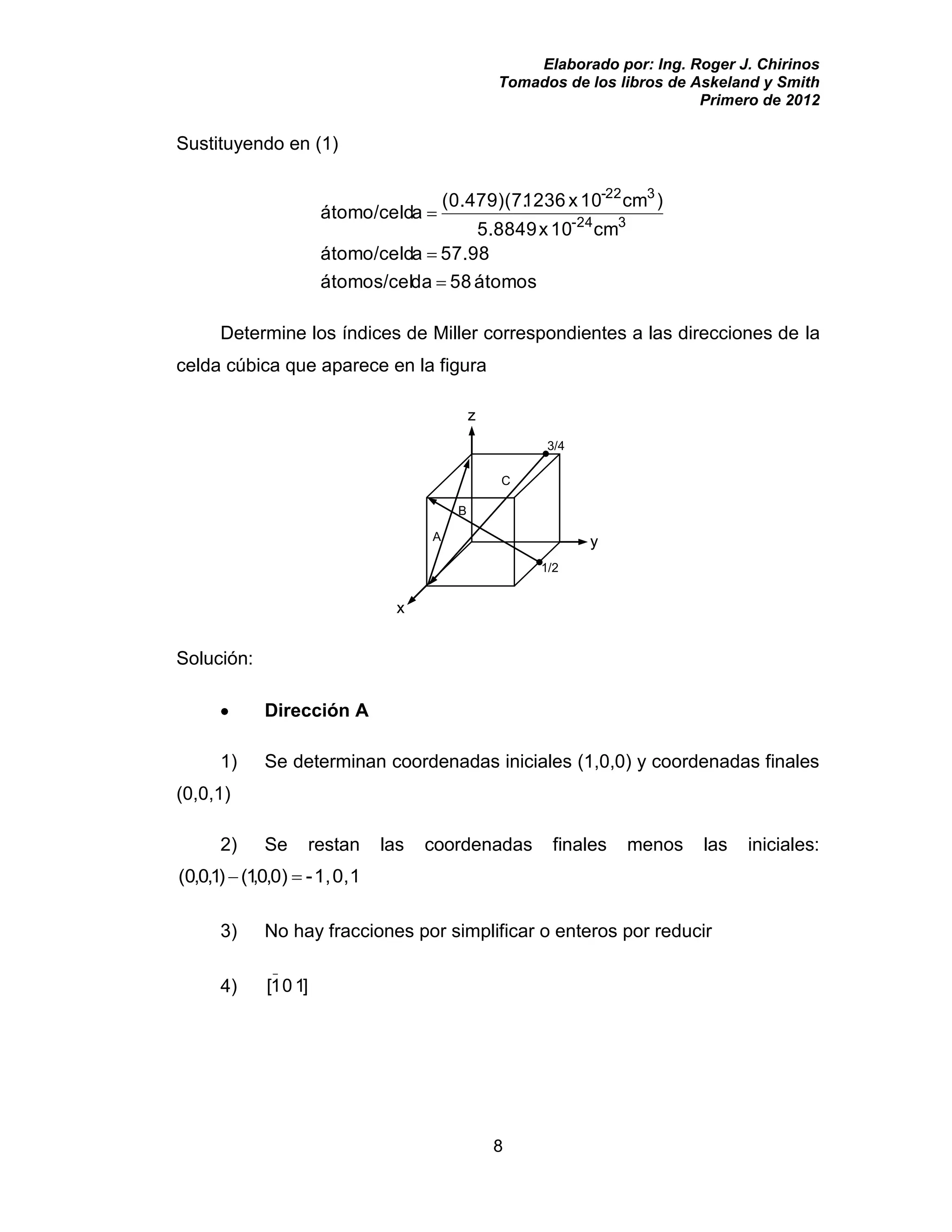Ejercicios de-estructura-cristalina resueltos | PDF