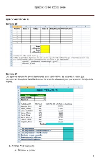 Ejercicios de-excel-2010 | PDF