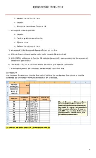 Ejercicios de-excel-2010 | PDF