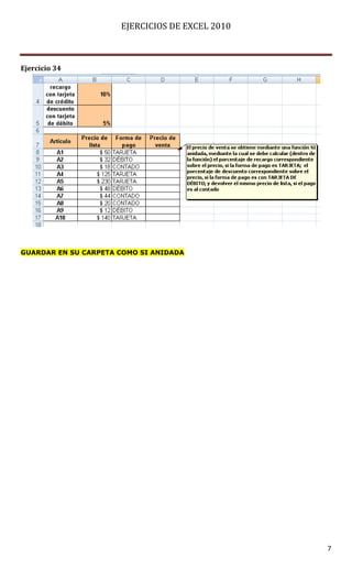 Ejercicios de-excel-2010 | PDF