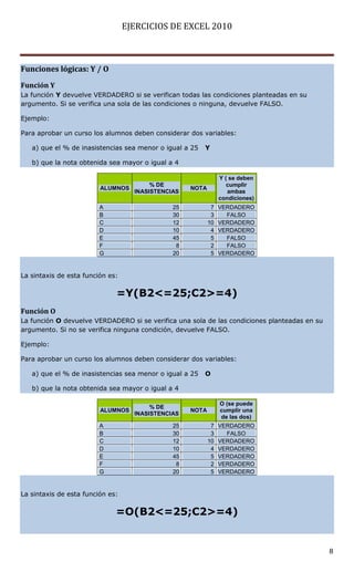 Ejercicios de-excel-2010 | PDF