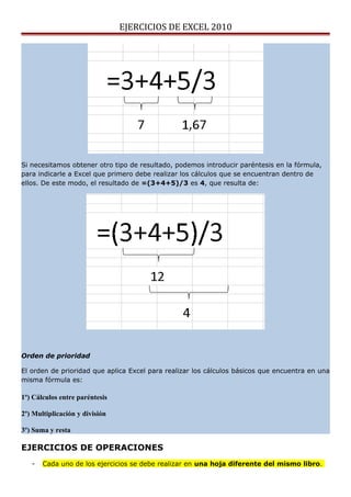 Ejercicios de-excel-2010 n°. 1 | DOC