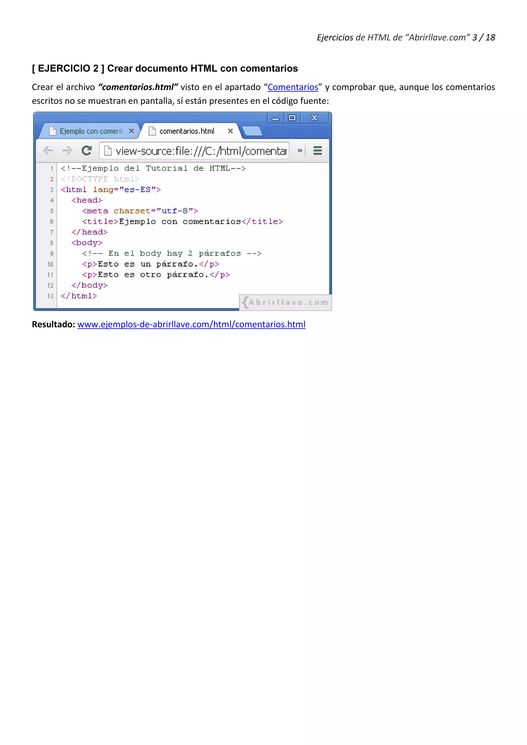 Ejercicios de HTML | PDF