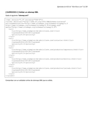 Ejercicios de XSD | PDF | Technology & Computing