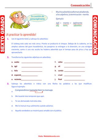 Ejercicios del-adverbio-para-sexto-grado-de-primaria (1) | PDF