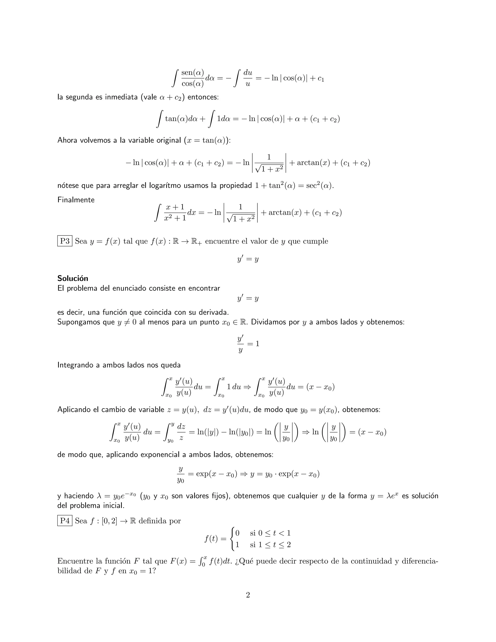Ejercicios Resueltos de Integrales (Cálculo Diferencial e Integral UNAB ...