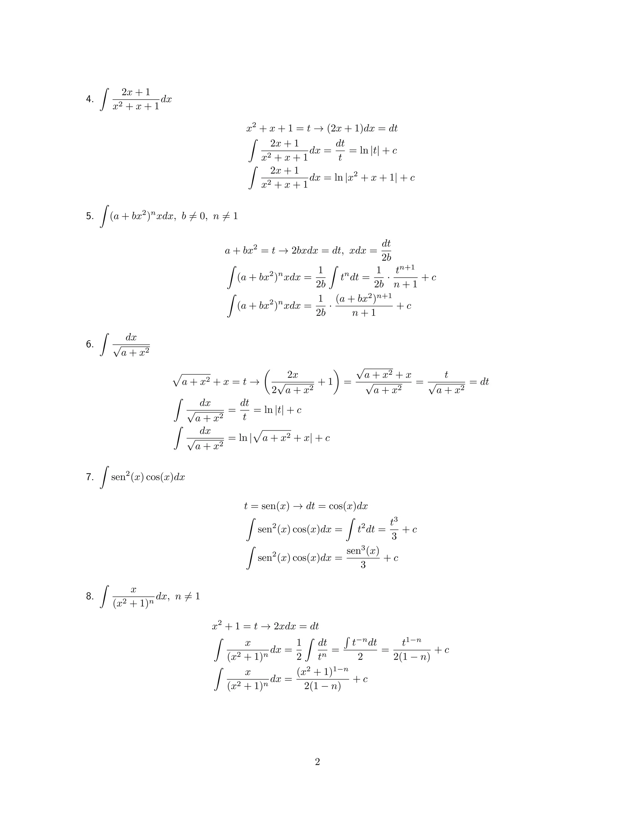 Ejercicios Resueltos de Integrales (Cálculo Diferencial e Integral UNAB ...