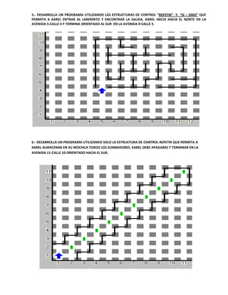 Ejercicios karel | PDF