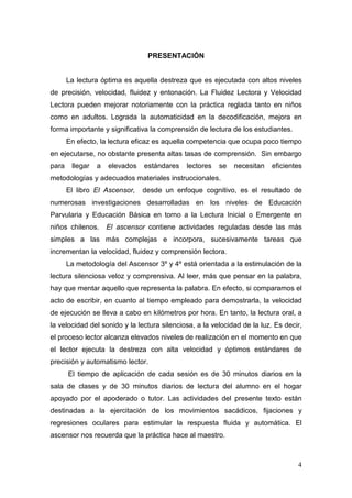 Ejercicios para mejorar la fluidez y velocidad lectora | PDF
