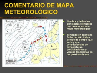 Ejercicios prácticos de tiempo, clima y vegetación | PPT