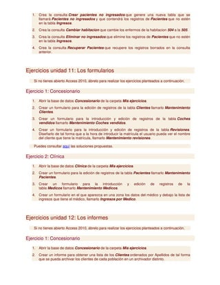 Ejercicios propuestos-access-2010 | PDF
