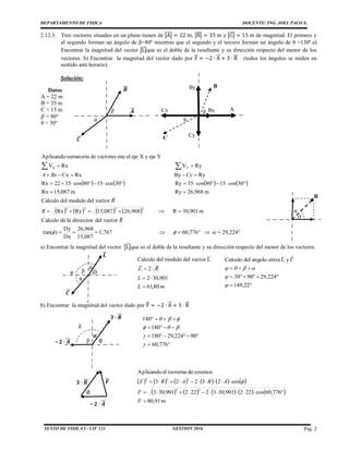 Ejercicios resueltos-vectores-2016 | PDF