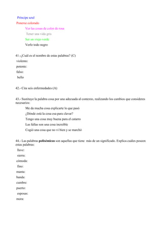Ejercicios Vocabulario | PDF
