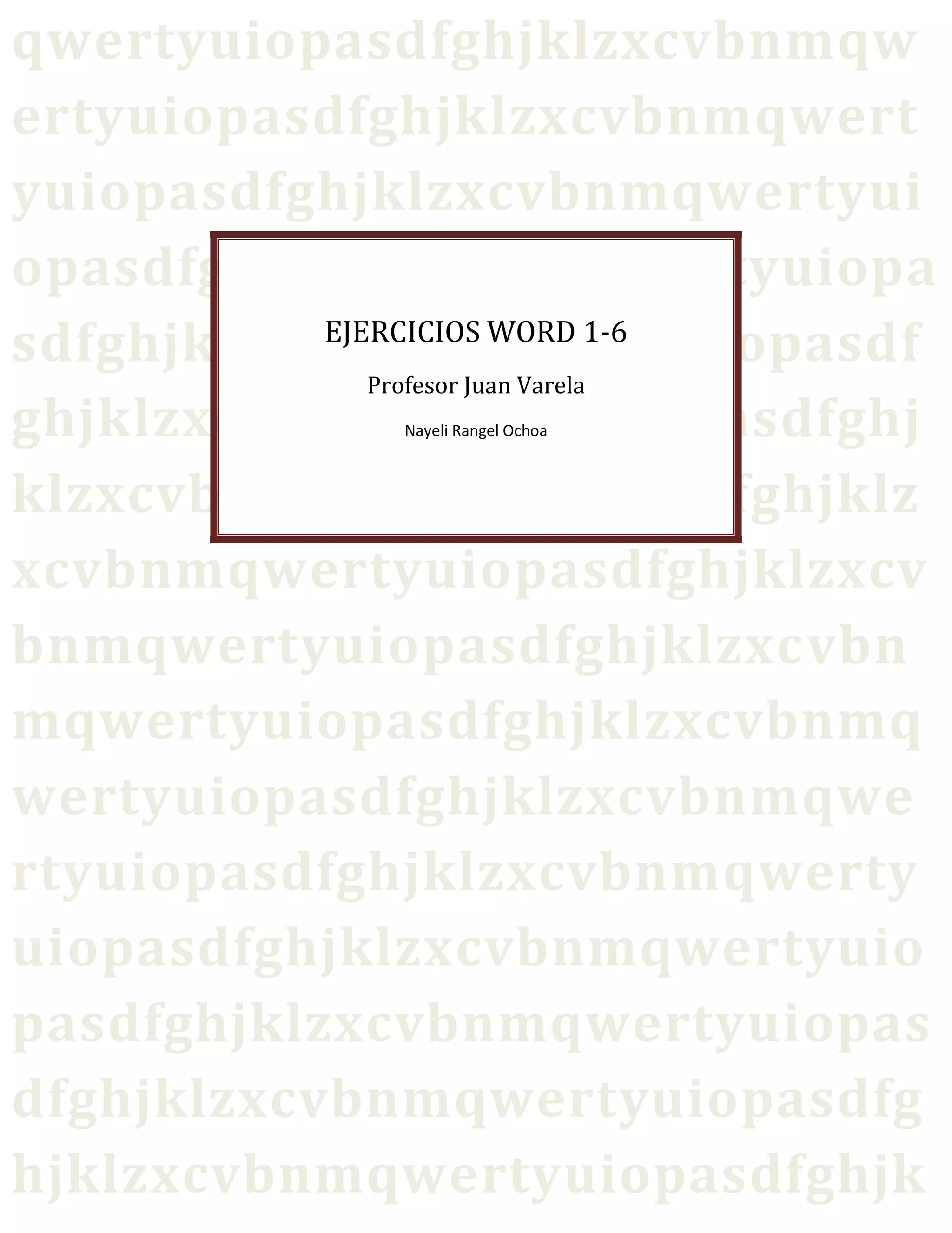 Ejercicios 1-7portada | PDF