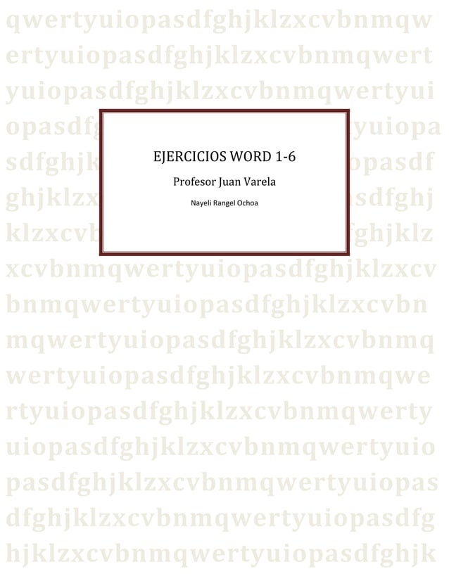 Ejercicios 1-7portada | PDF