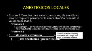 Ejercicios basicos anestesicos locales.pptx
