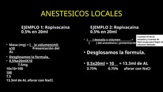 Ejercicios basicos anestesicos locales.pptx