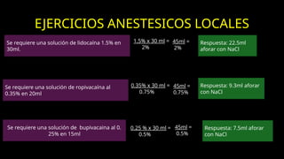 Ejercicios basicos anestesicos locales.pptx