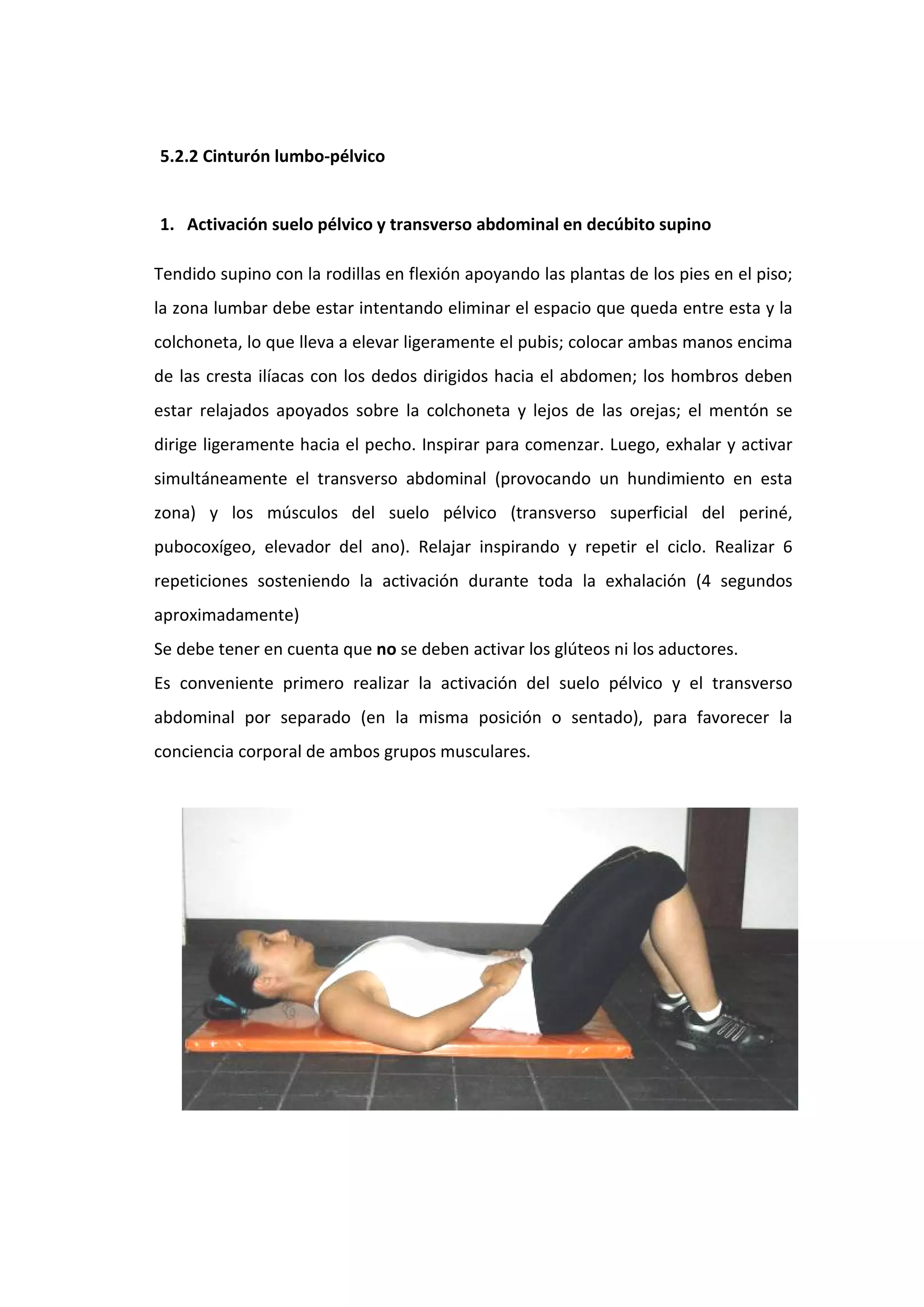 Ejercicios básicos para la zona central del cuerpo | PDF