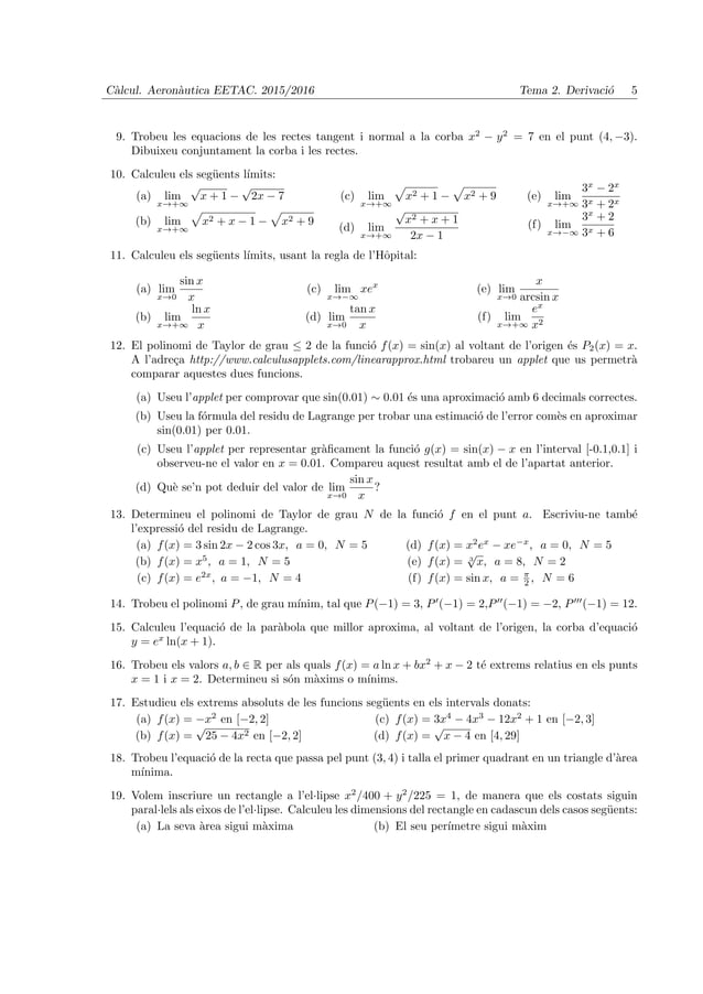 Ejercicios calcul | PDF