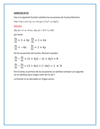 EJERCICIOS CON LA ECUACION DE CAUCHY RIEMANN DEL 1 AL 15 (1).pdf